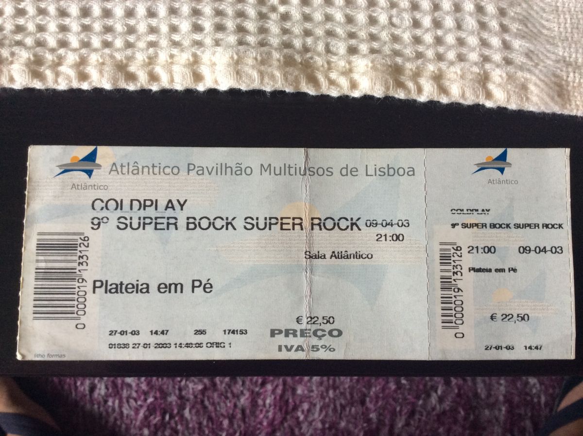 Bilhete - Coldplay Timeline