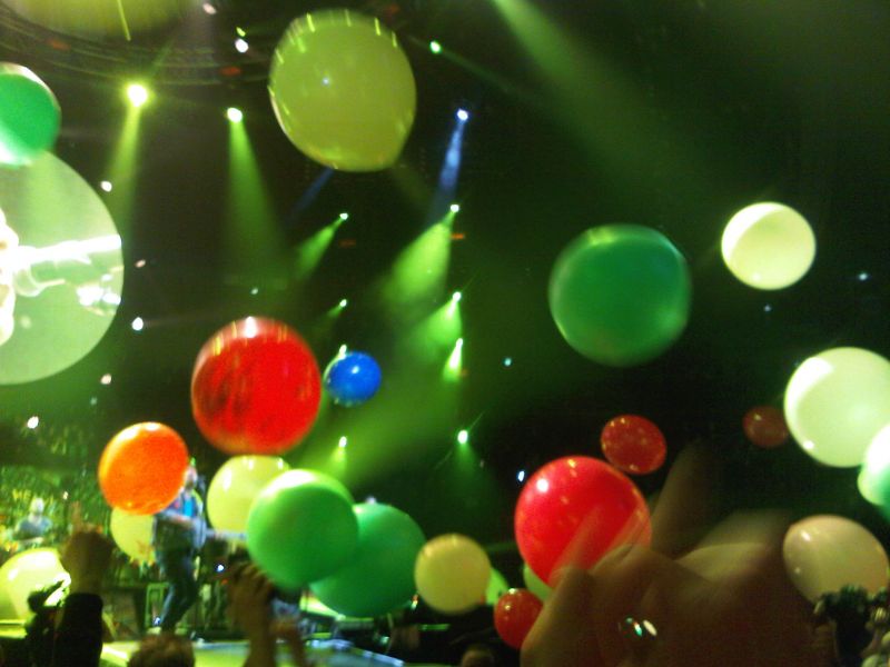 Yellow with big balloons - Coldplay Timeline