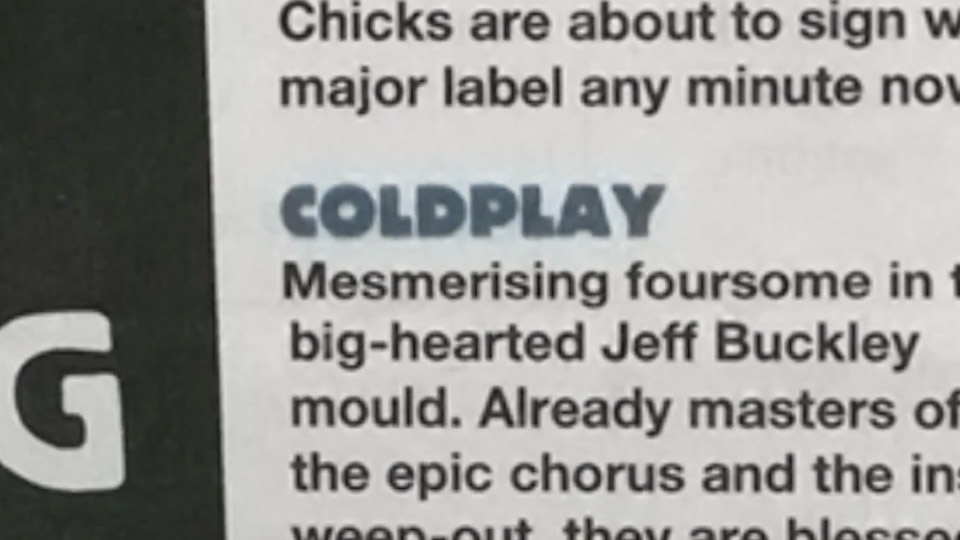 NME On Piece - Coldplay Timeline